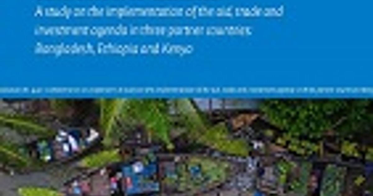 Report – Implementation of the aid, trade and investment in 3 partner ...